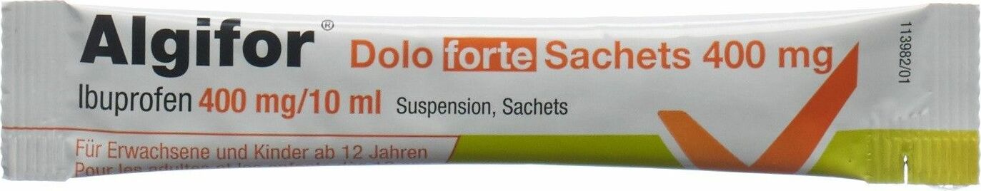 Algifor Dolo Forte Suspension 400mg/10ml 10 Beutel 10ml in der Adler ...