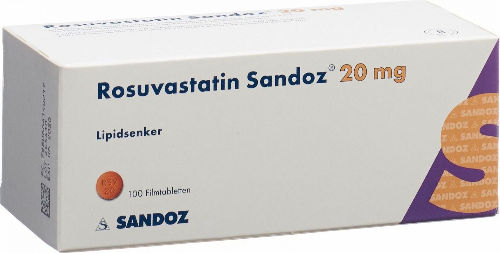 Rosuvastatin Sandoz Filmtabletten 20mg (neu) 100 Stück in der Adler ...