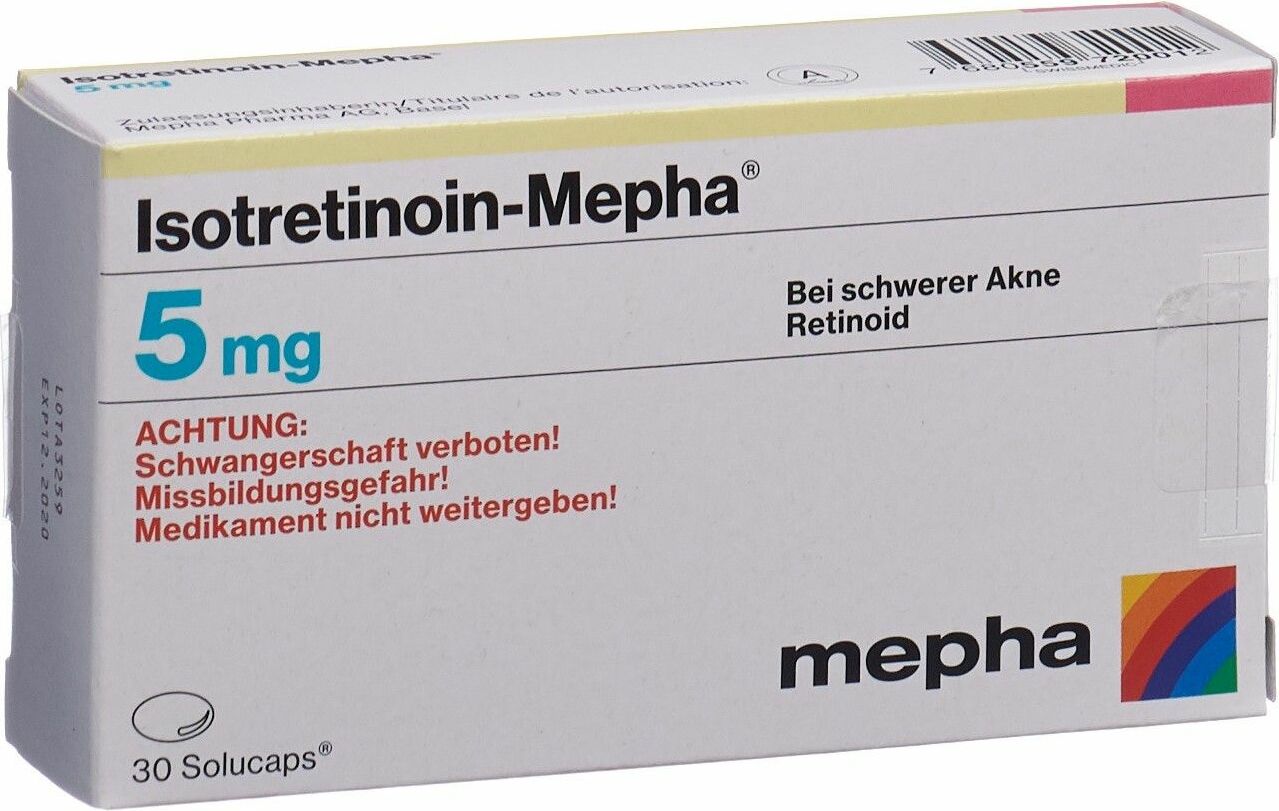 Isotretinoin Mepha Solucaps 5mg 30 Stück in der Adler Apotheke