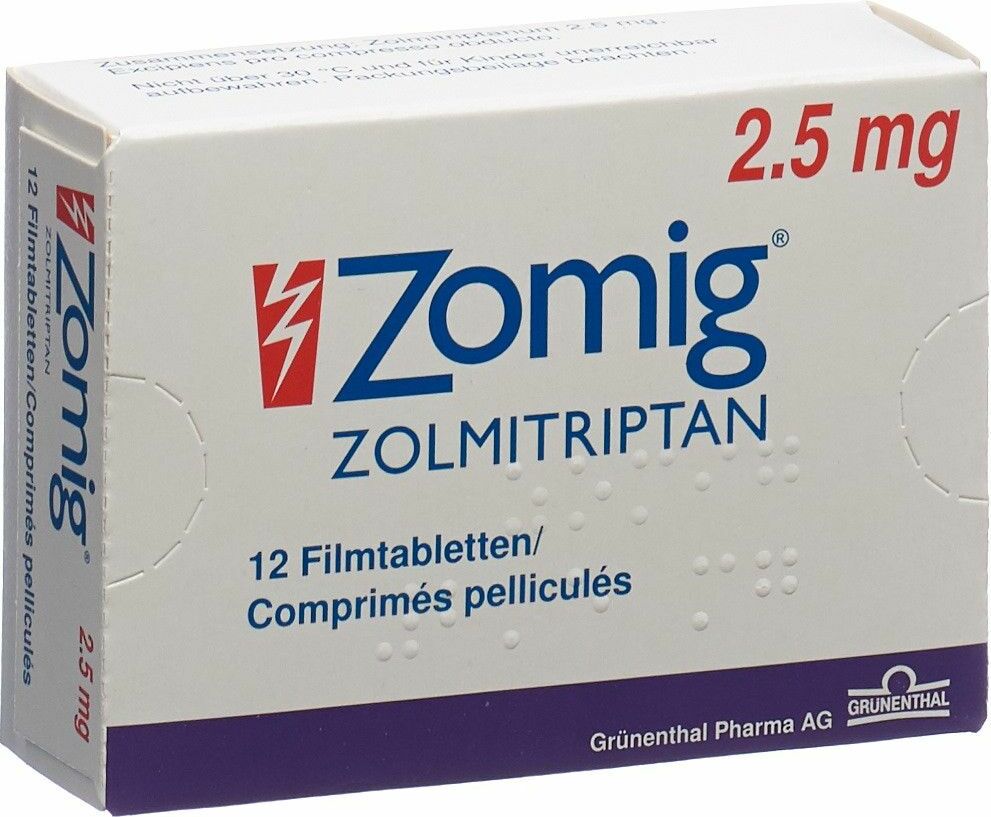 Zomig 2.5mg 12 Filmtabletten in der Adler Apotheke