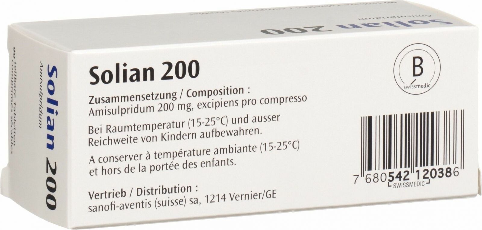 Solian 200 Tabletten 200mg Teilbar 90 Stück in der Adler Apotheke