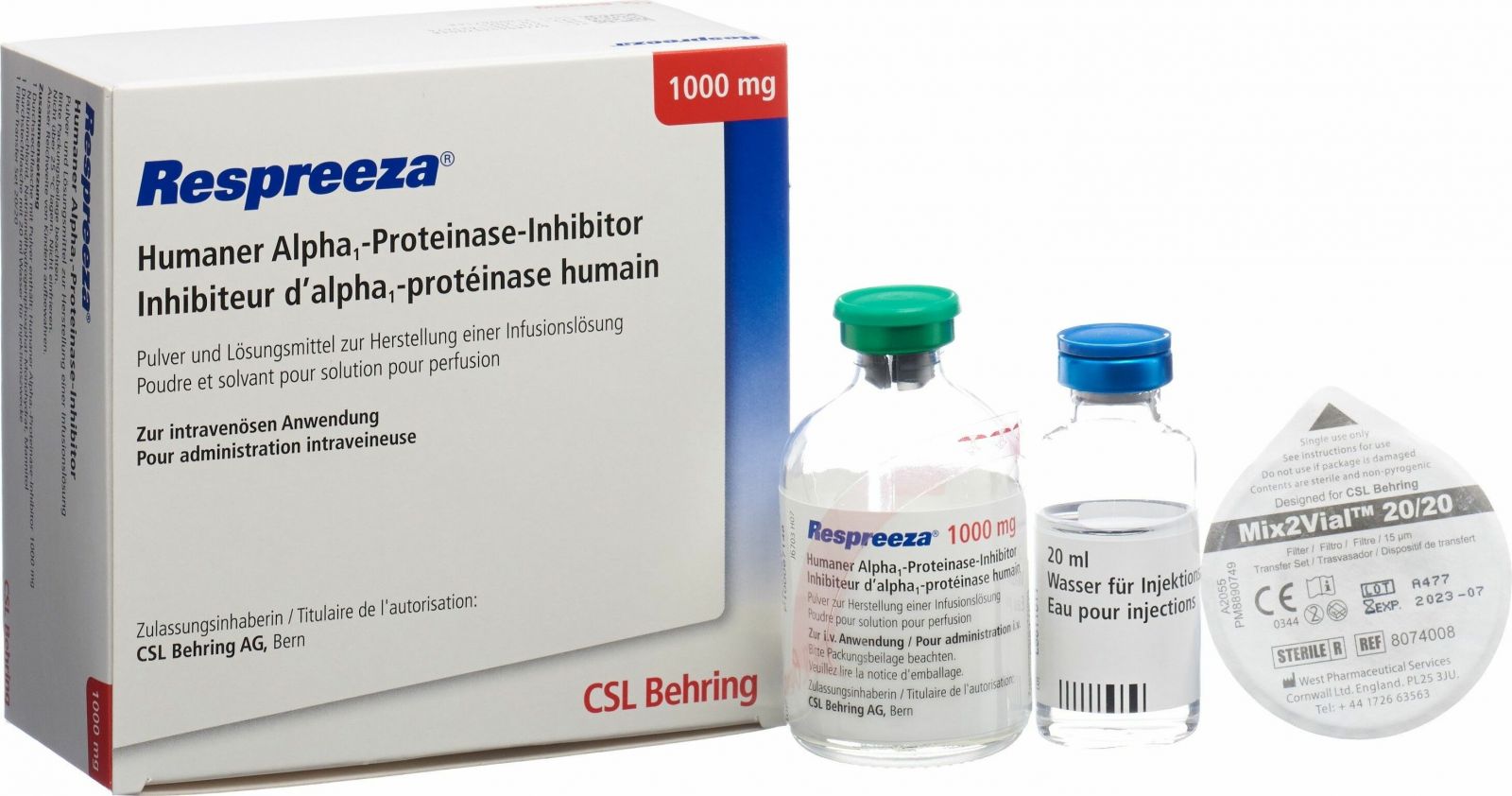 Respreeza Trockensubstanz 1000mg C Solv Durchstechflasche in der Adler ...