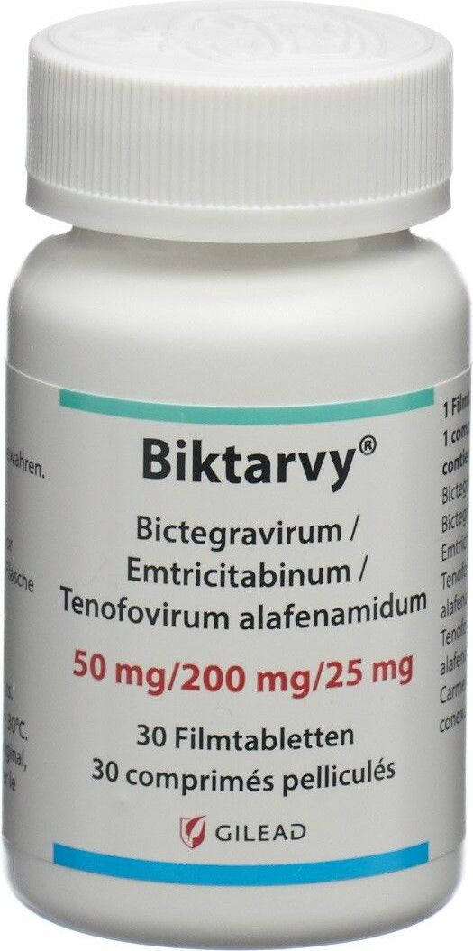 Biktarvy Filmtabletten 50/200/25mg Flasche 30 Stück in der Adler Apotheke