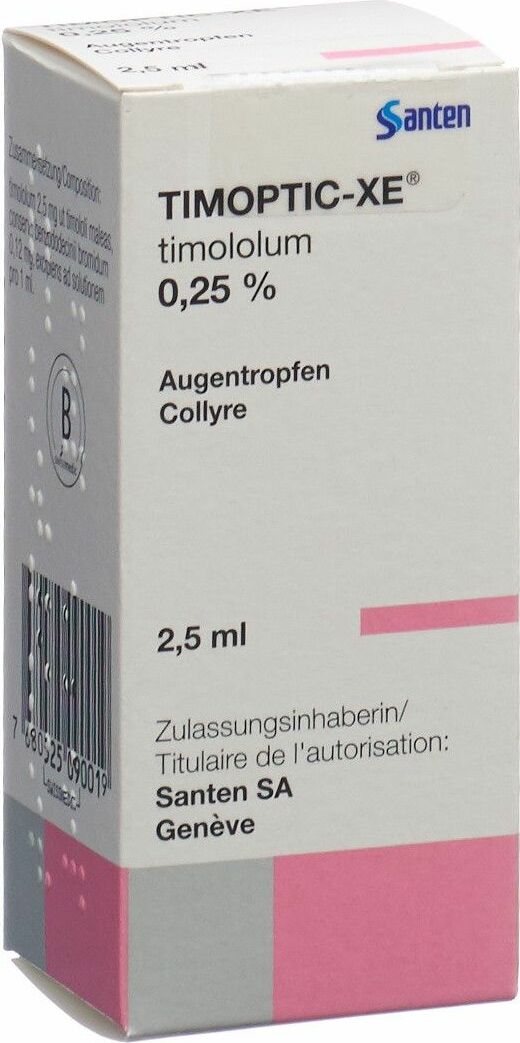 Timoptic-xe Augentropfen 0.25% (neu) Flasche 2.5ml in der Adler Apotheke