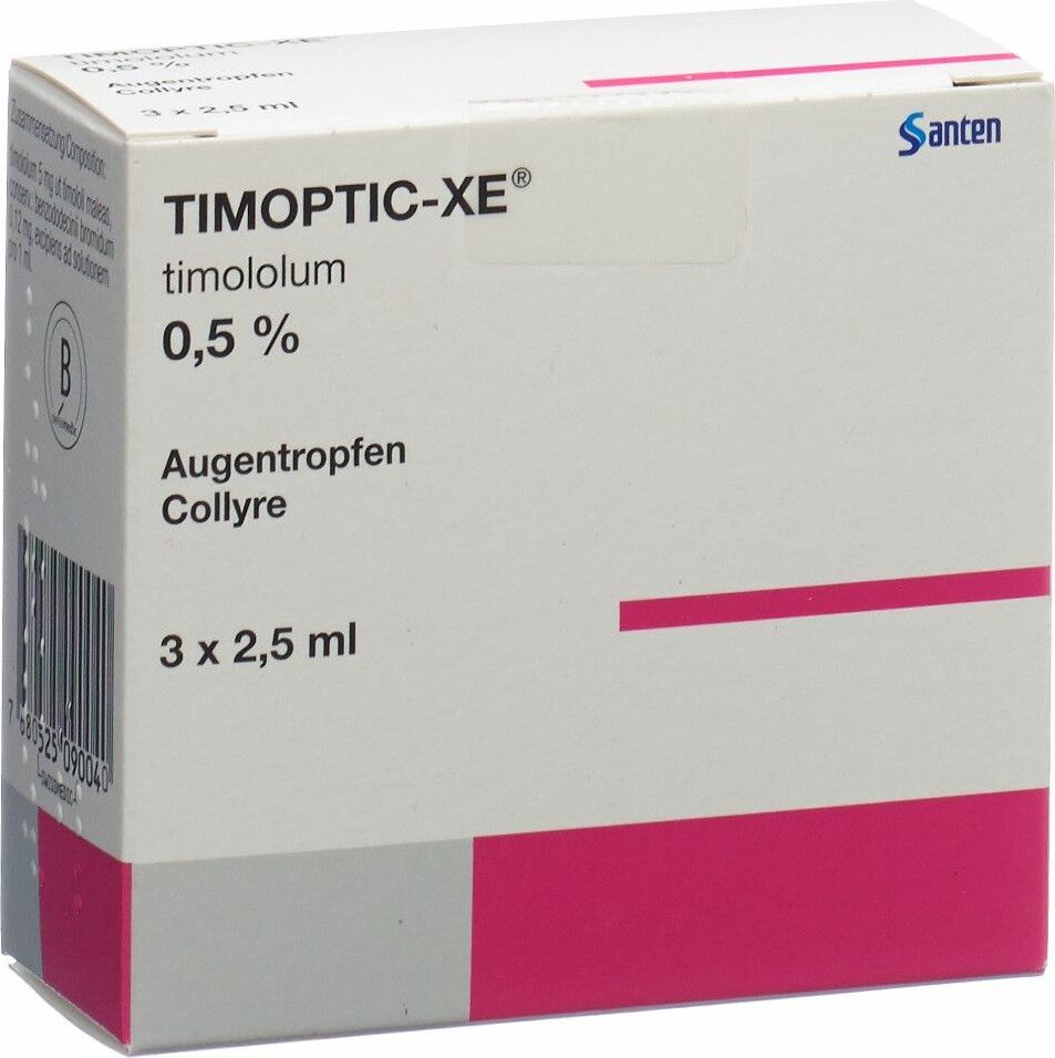 Timoptic-xe Augentropfen 0.5% (neu) 3 Flasche 2.5ml in der Adler Apotheke