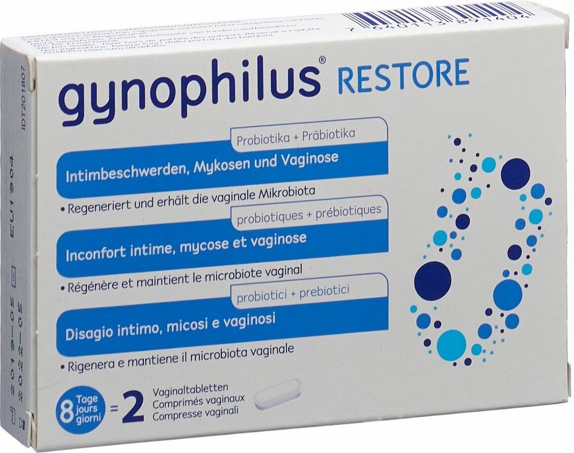 Gynophilus Restore vaginal tablets 2 pièces in der Adler Apotheke