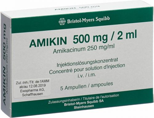 Amikin Injektionslösung 500mg/2ml 5 Durchstechflaschen 2ml in der Adler ...