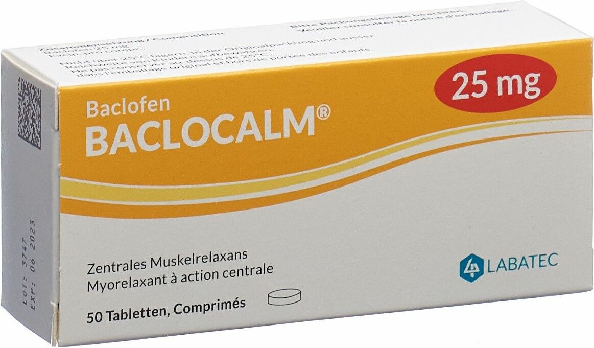 Baclocalm Tabletten 25mg 50 Stück in der Adler Apotheke