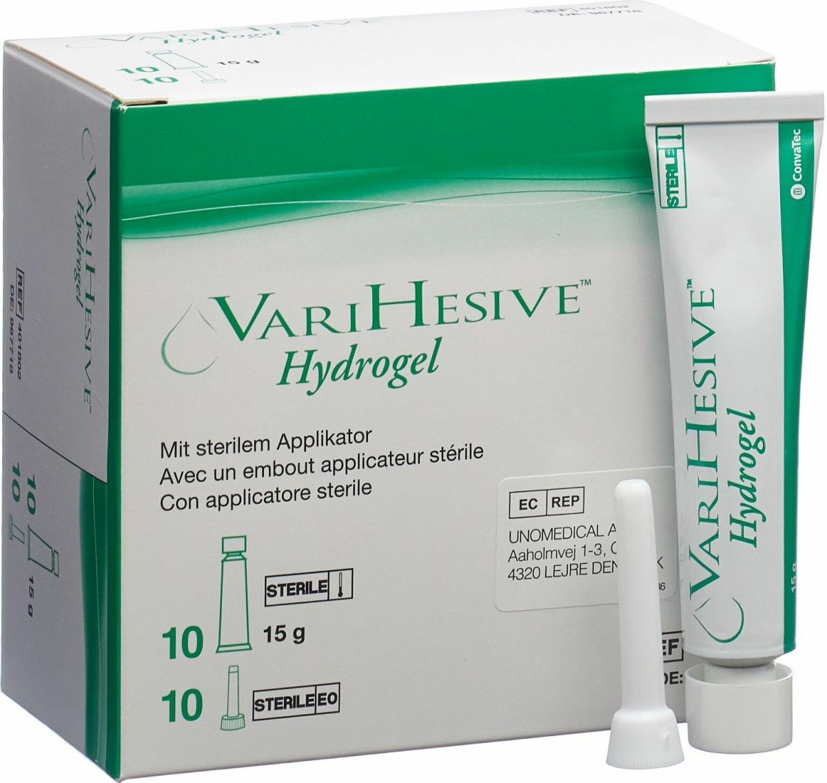 Varihesive Hydrogel M Applikator Steril 10 Tube 15g in der Adler Apotheke