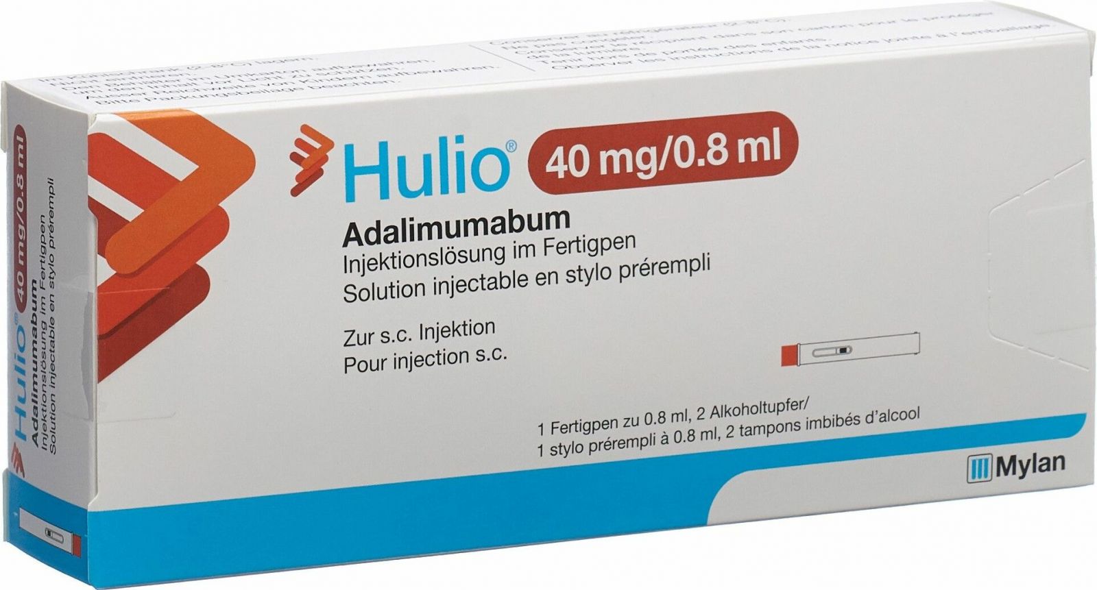 Hulio Injektionslösung 40mg/0.8ml Fertpen 0.8ml in der Adler Apotheke