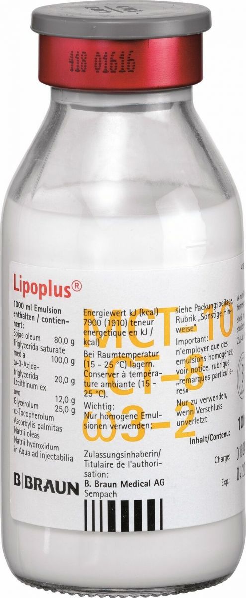 Lipoplus Braun Infusionsemulsion 20% 10 Glasflasche 250ml in der Adler ...