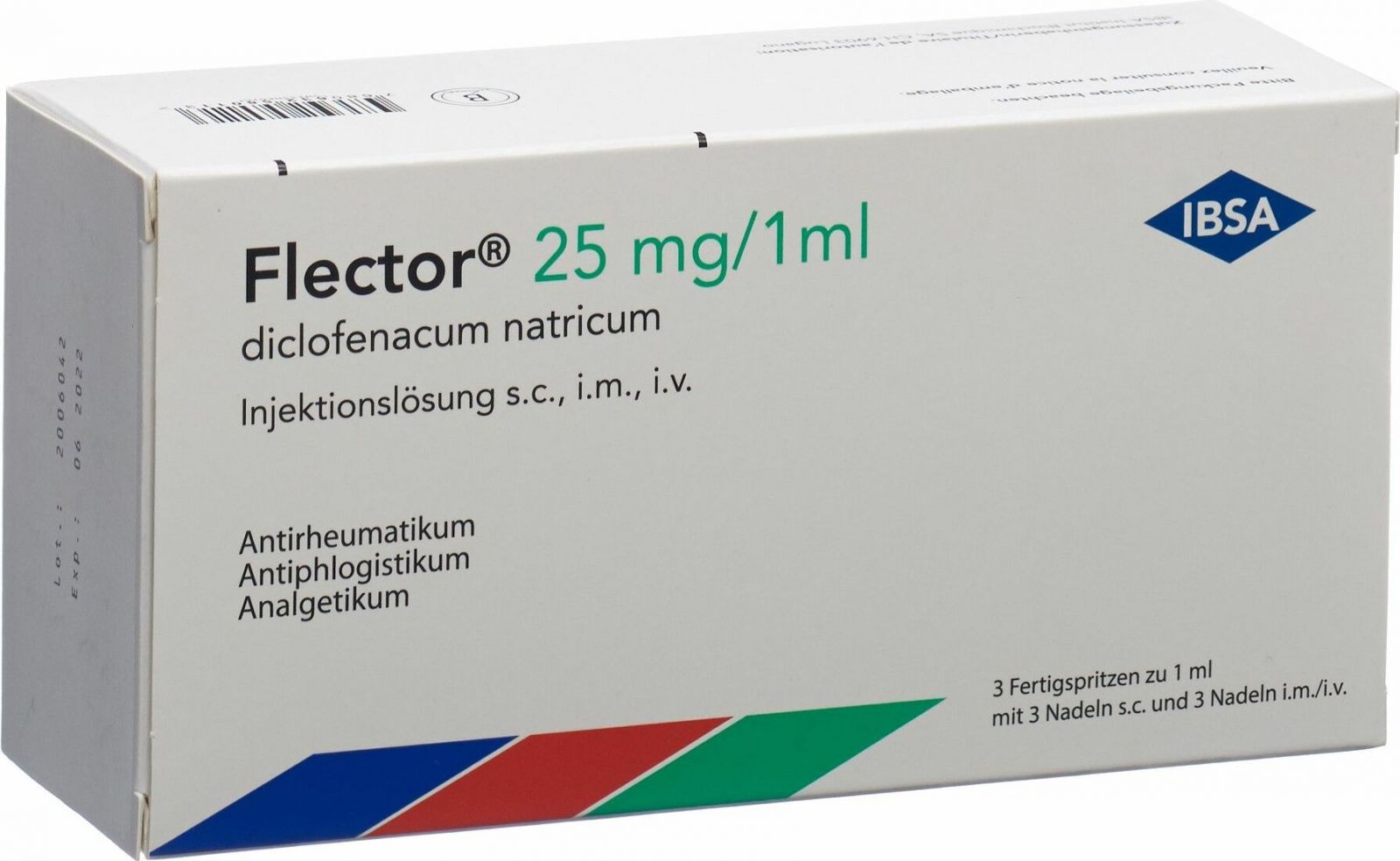 Flector 25mg/1ml Fertigspritze S.c./i.m./i.v. 3 Stück in der Adler Apotheke