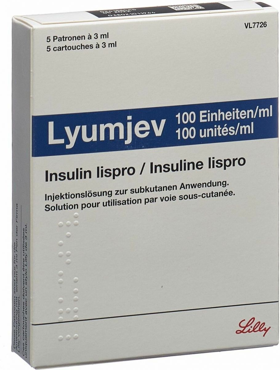 Lyumjev Injektionslösung 100 Ie/ml F Pen 5 Ampullen 3ml in der Adler ...