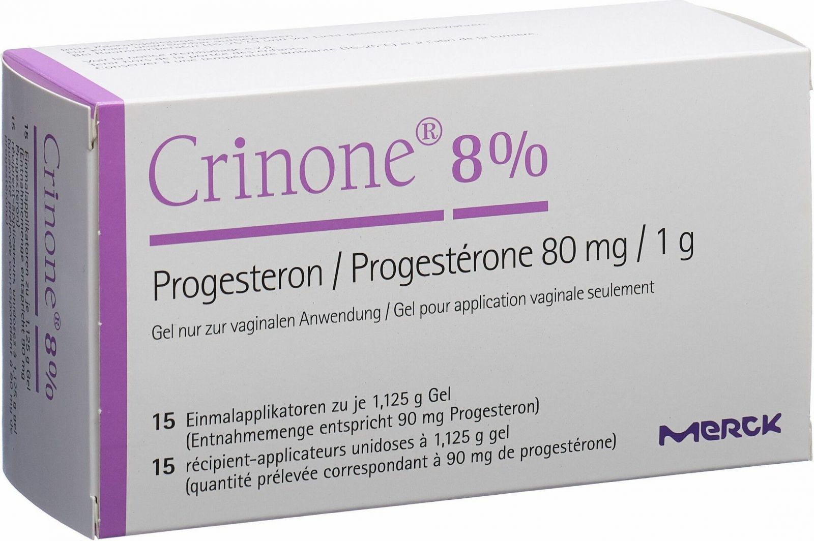 Crinone Vaginalgel 8% 15 Monodosis 1.125g in der Adler Apotheke