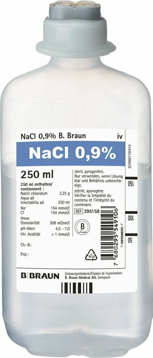 NaCl Braun 0.9% O Best 10 Ecofl Pl 250ml in der Adler Apotheke
