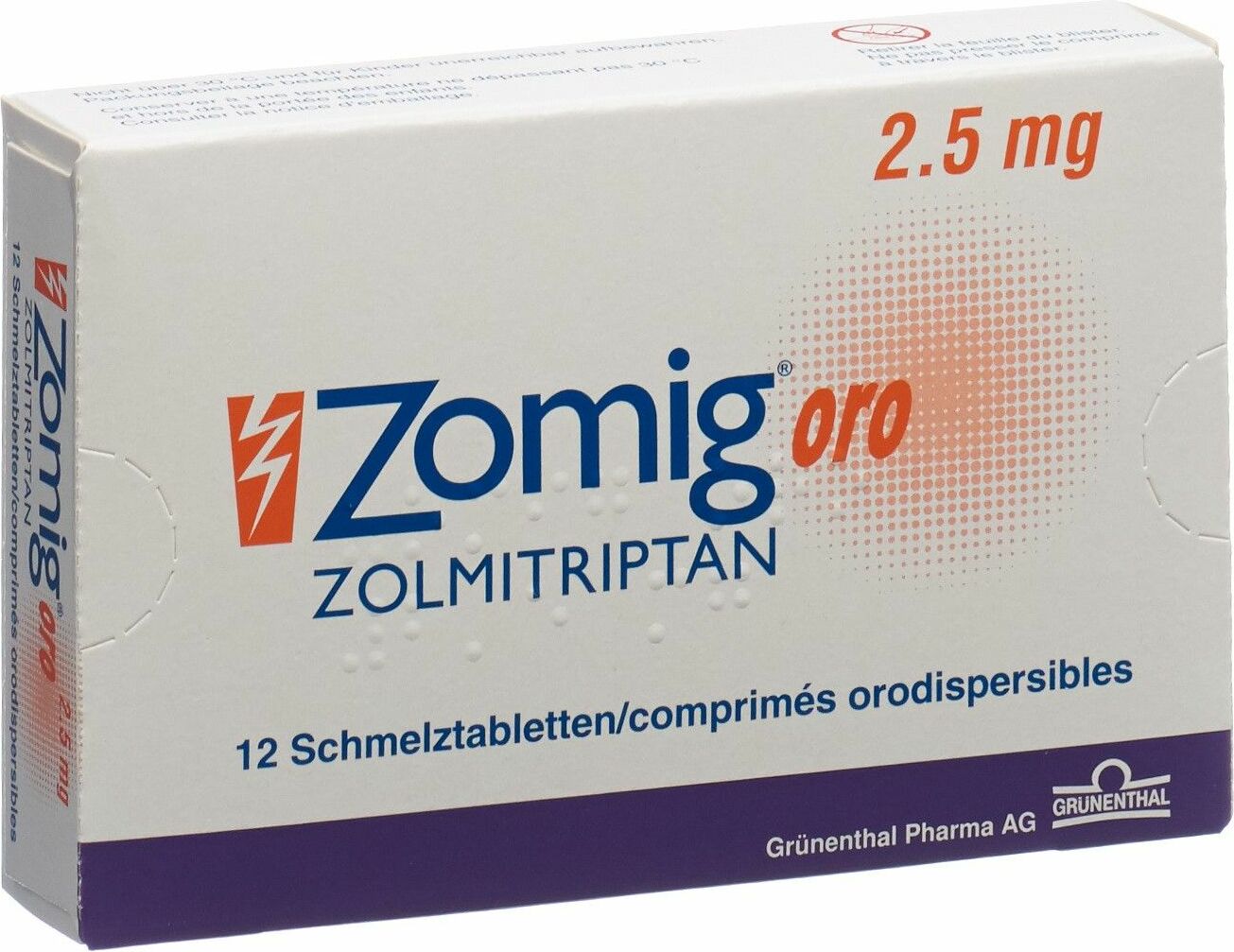 Zomig Oro 2.5mg 12 Lingualtabletten in der Adler Apotheke