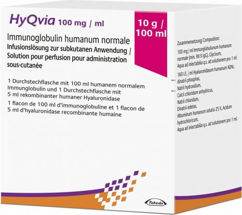 Hyqvia Infusionslösung 10g/100ml Dual Flaschen 100ml in der Adler Apotheke