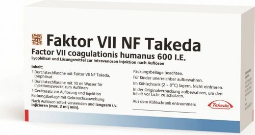 Faktor Vii Nf Takeda 600 Ie C Solv Durchstechflasche in der Adler Apotheke