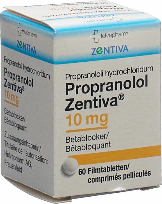Propranolol Zentiva Filmtabletten 10mg Dose 60 Stück in der Adler Apotheke