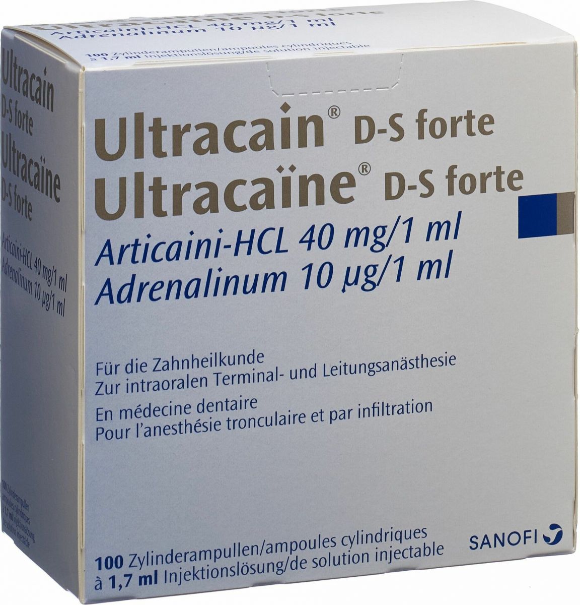 Ultracain Forte D S Injektionslösung 100 Ampullen 1.7ml in der Adler ...