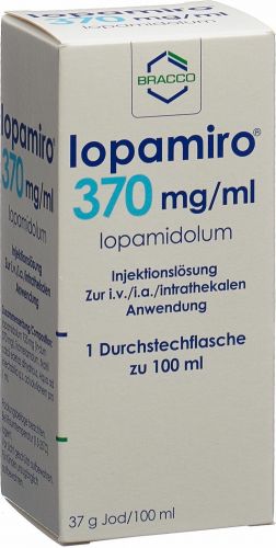 Iopamiro Injektionslösung 370mg/ml Flasche 100ml in der Adler Apotheke