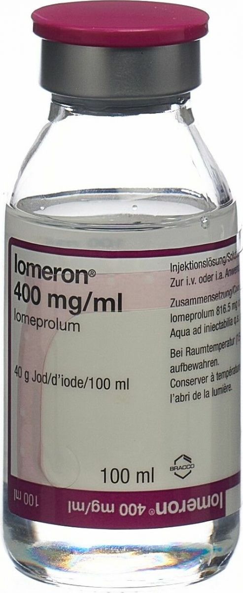 Iomeron Injektionslösung 400mg/ml Flasche 100ml in der Adler Apotheke