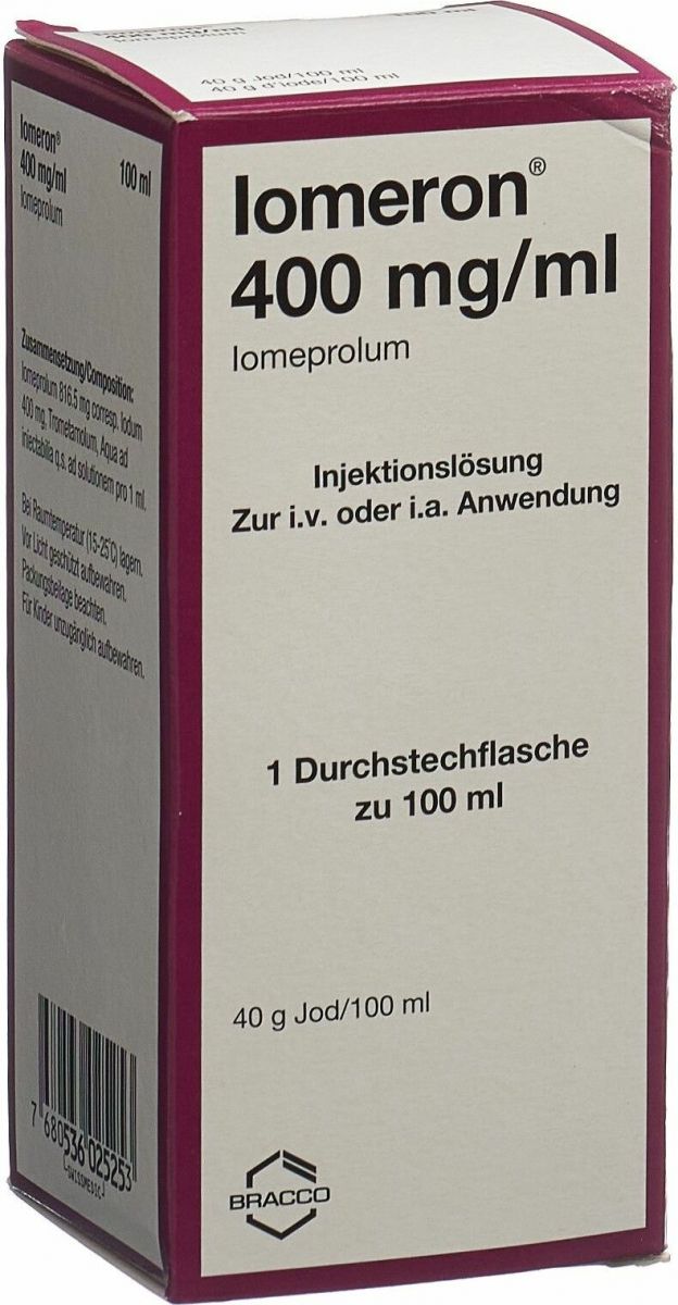 Iomeron Injektionslösung 400mg/ml Flasche 100ml in der Adler Apotheke