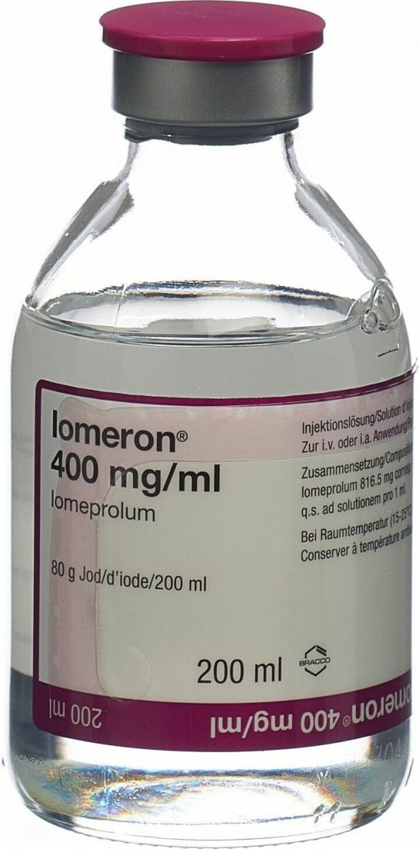 Iomeron Injektionslösung 400mg/ml Flasche 200ml in der Adler Apotheke