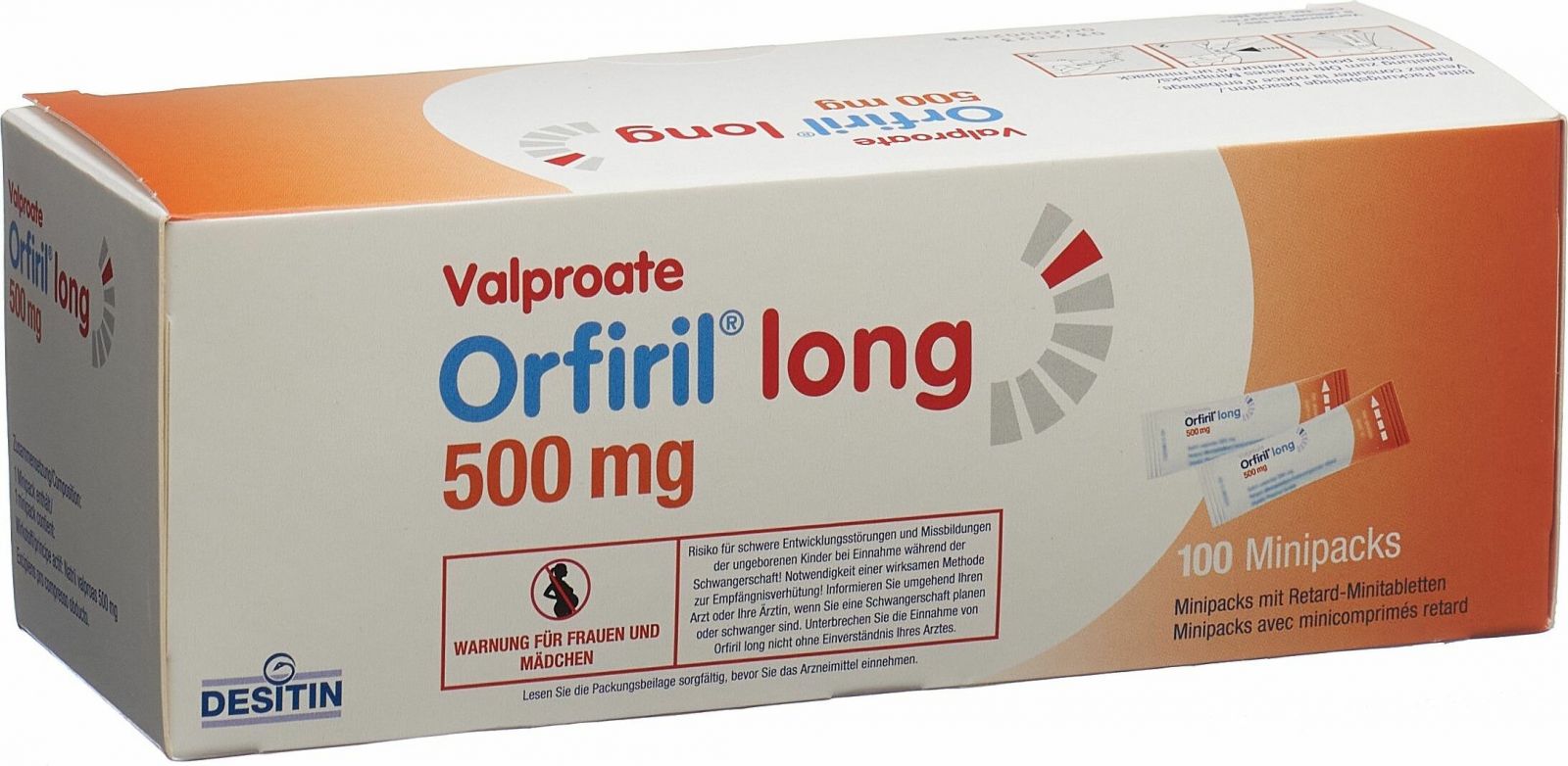 Orfiril Long Minipacks 500mg 100 Stück in der Adler Apotheke