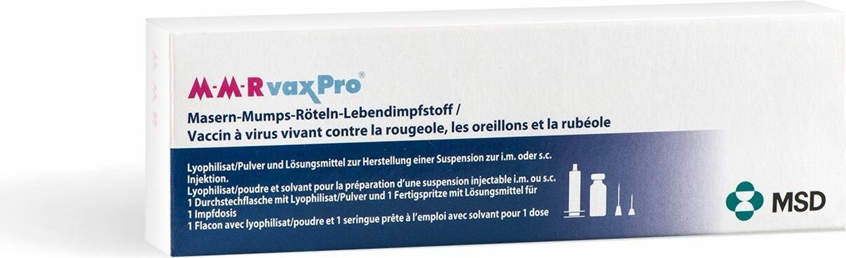 Mmrvaxpro Trockensubstanz C Solv Fertigspritze in der Adler Apotheke