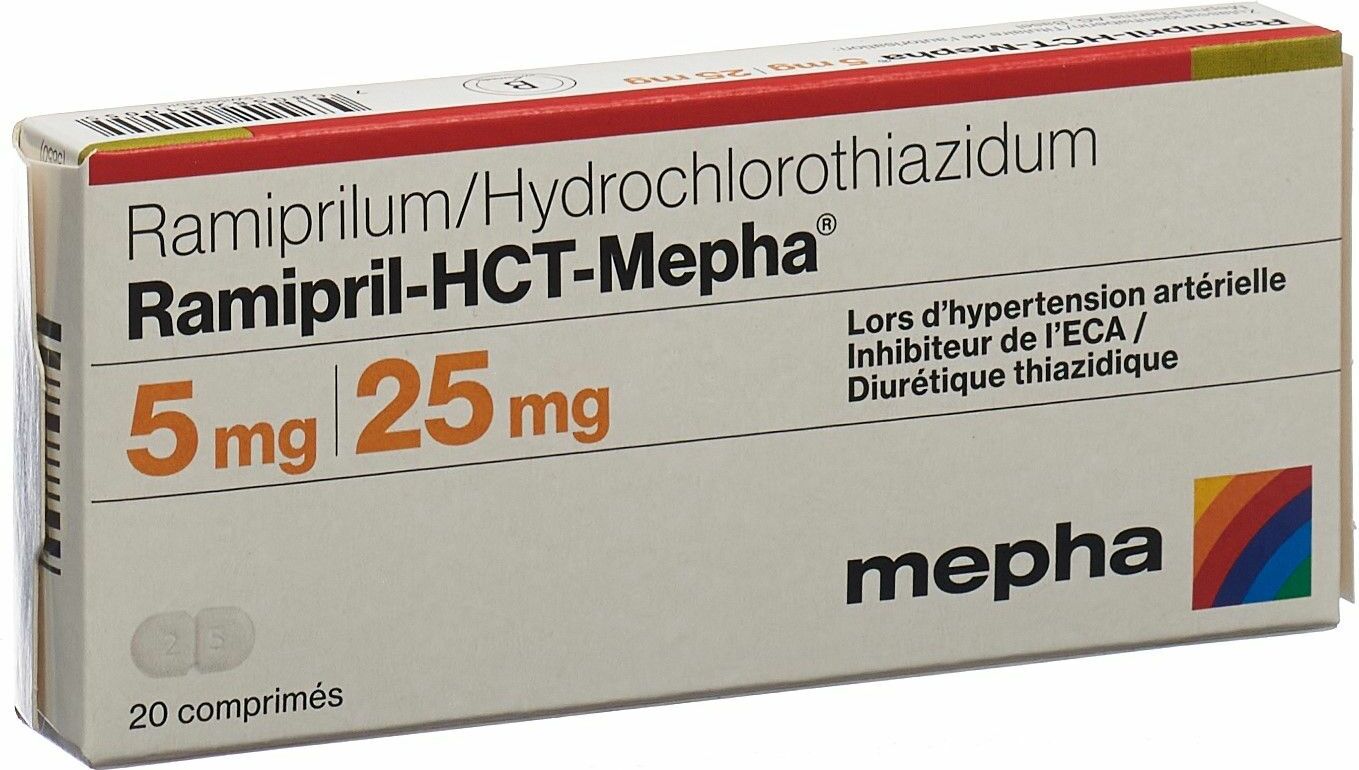 Ramipril-hct Mepha Tabletten 5/25 20 Stück in der Adler Apotheke