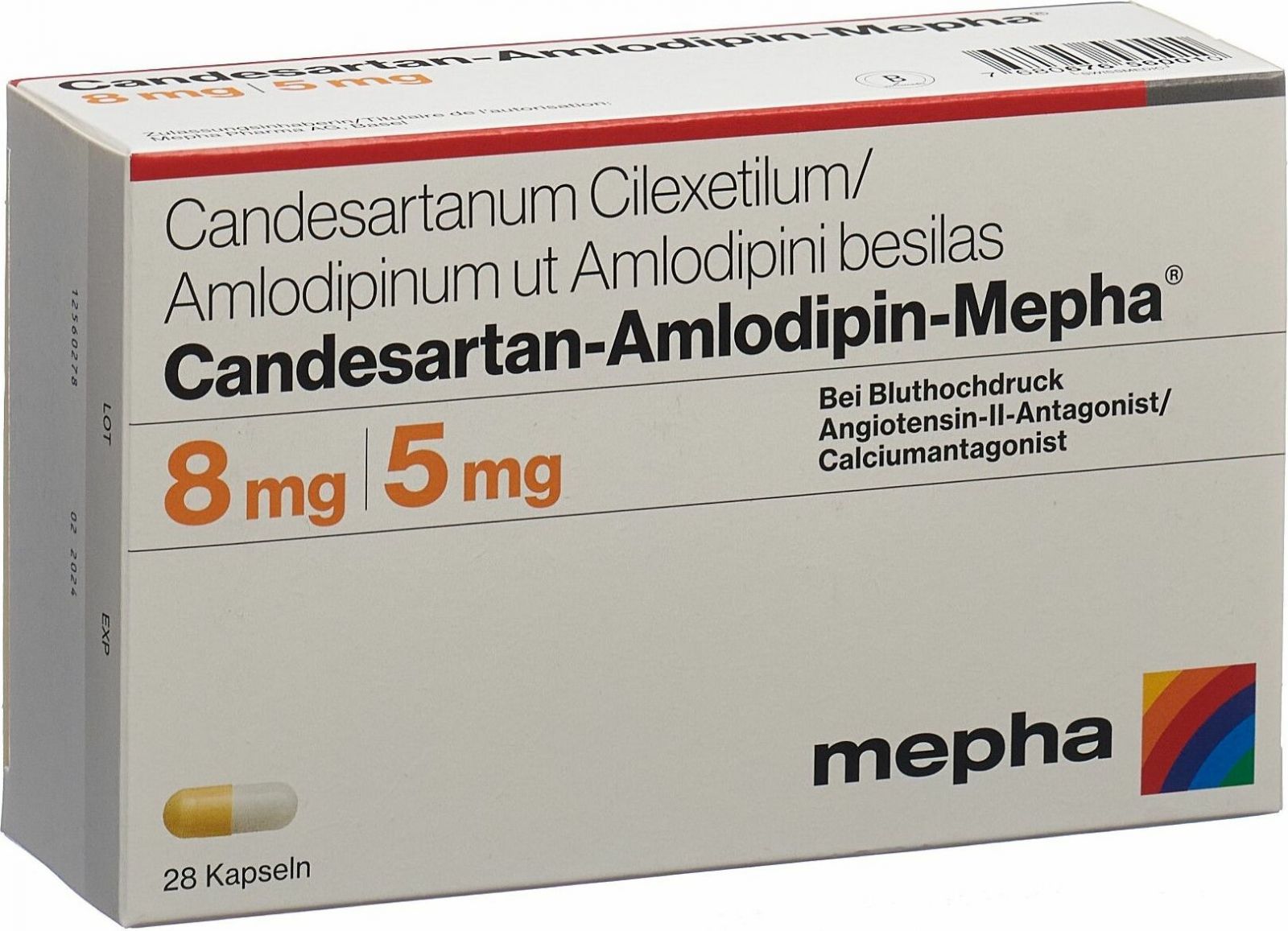 Candesartan-amlodip Mepha Kapseln 8mg/5mg 28 Stück in der Adler Apotheke