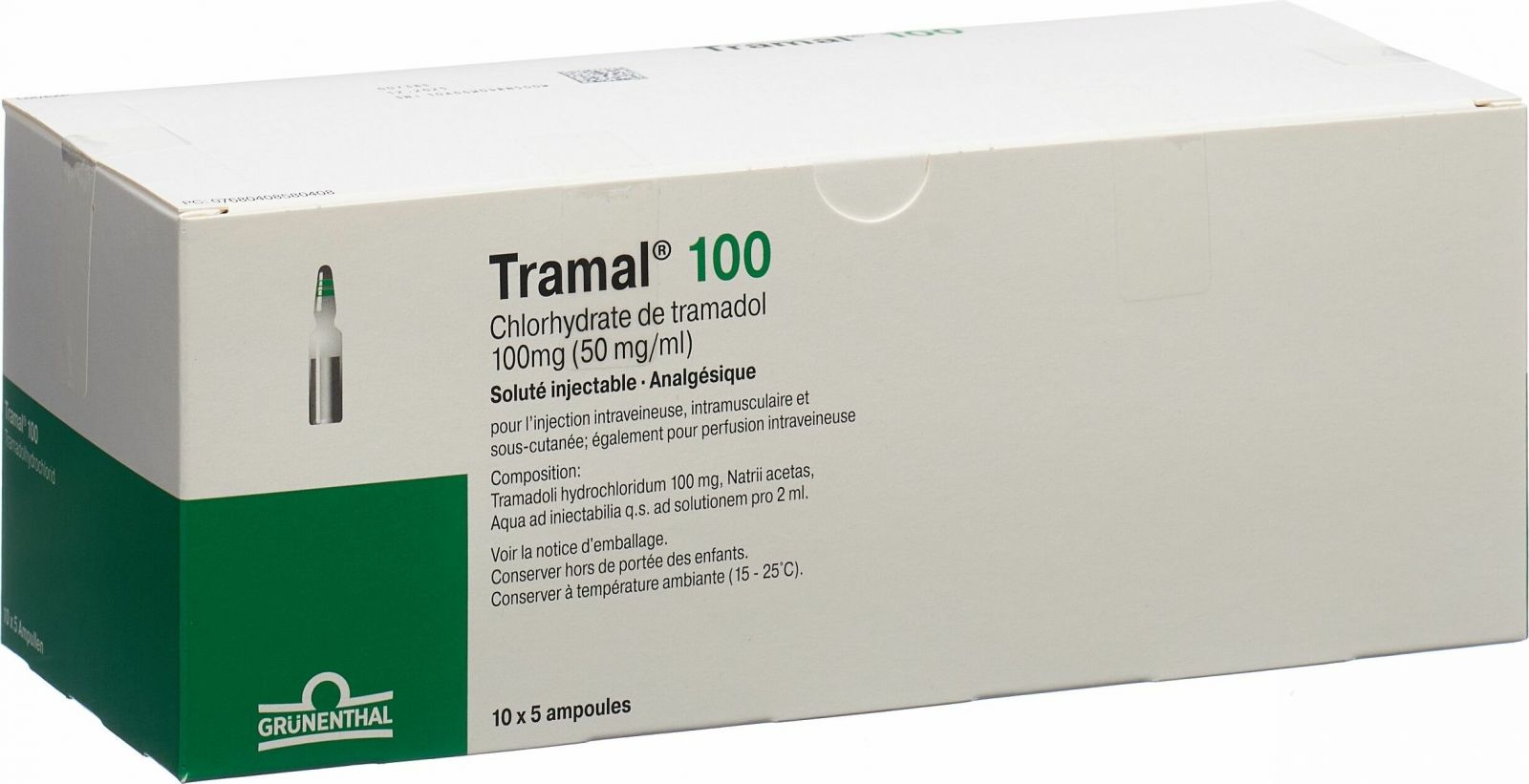 Tramal Injektionslösung 100mg/2ml i.m./i.v. 50 Ampullen 2ml in der ...
