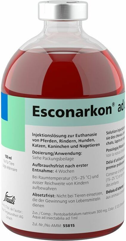 Esconarkon Injektionslösung Ad Us.vet. Flasche 100ml in der Adler Apotheke