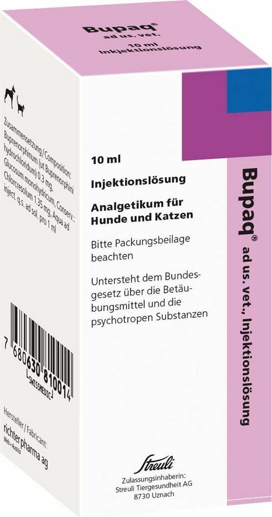 Bupaq Injektionslösung Ad Us.vet. Flasche 10ml in der Adler Apotheke