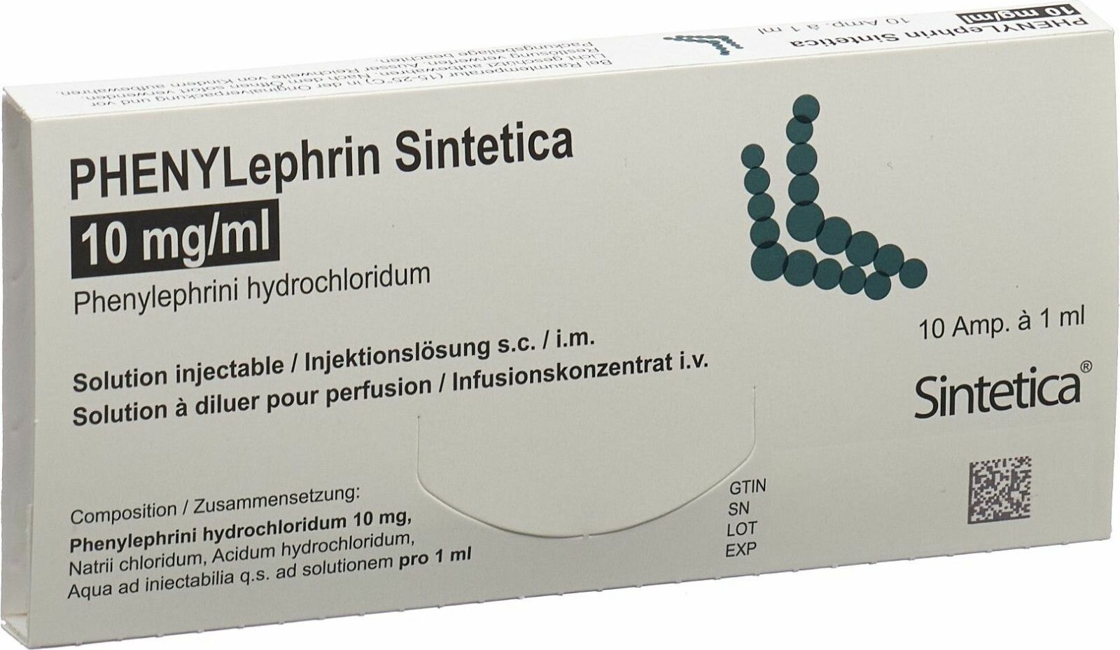 Phenylephrin Sintetica 10mg/ml 10 Ampullen 1ml in der Adler Apotheke