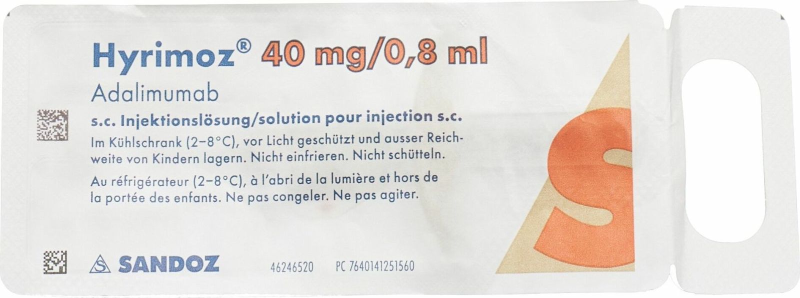 Hyrimoz Injektionslösung 40mg/0.8ml Fertigspritze 0.8ml in der Adler ...