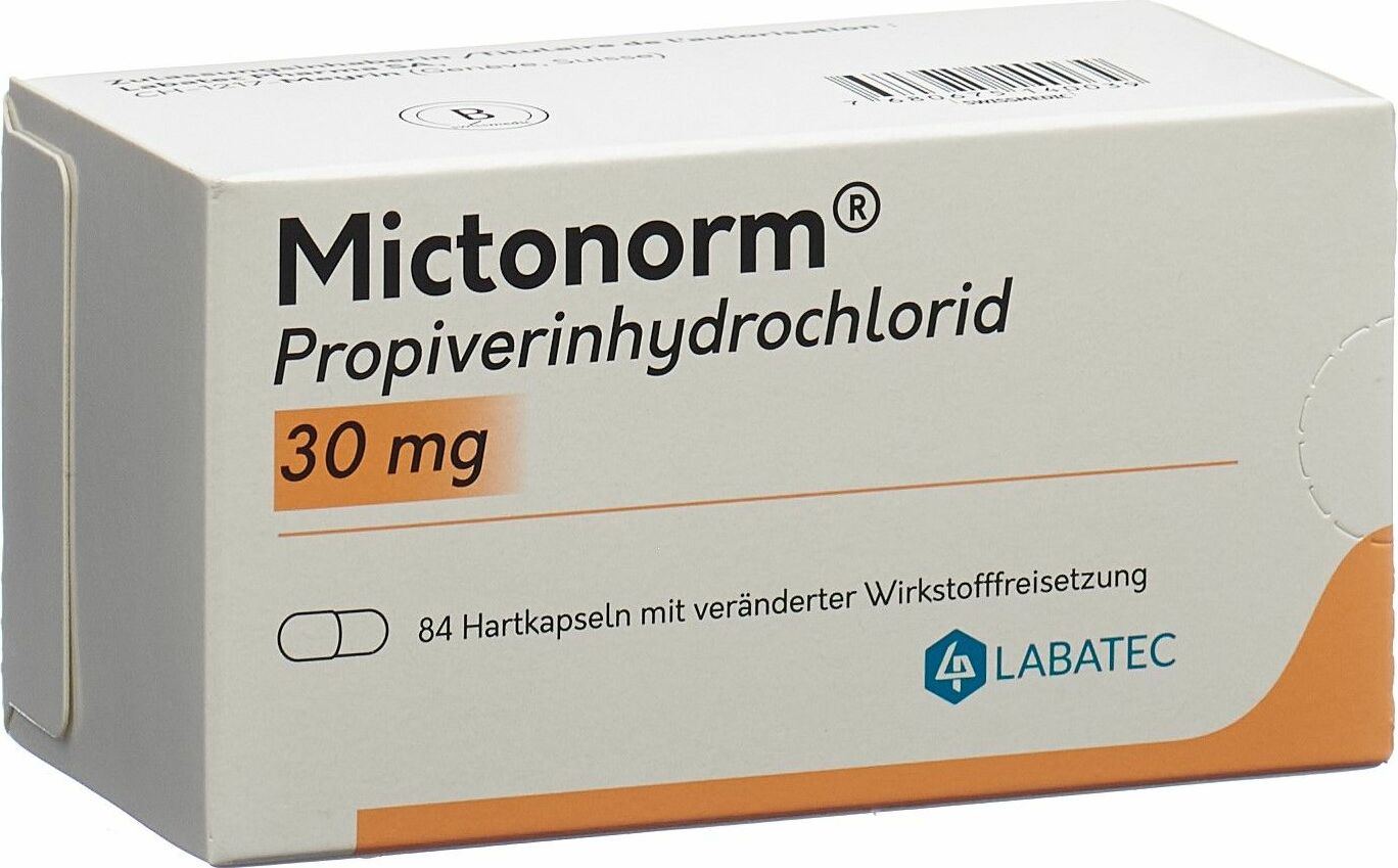Mictonorm Retard Kapseln 30mg 84 Stück in der Adler Apotheke