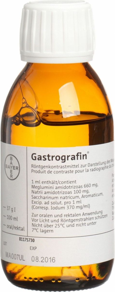 Gastrografin Lösung 10 Flasche 100ml in der Adler Apotheke
