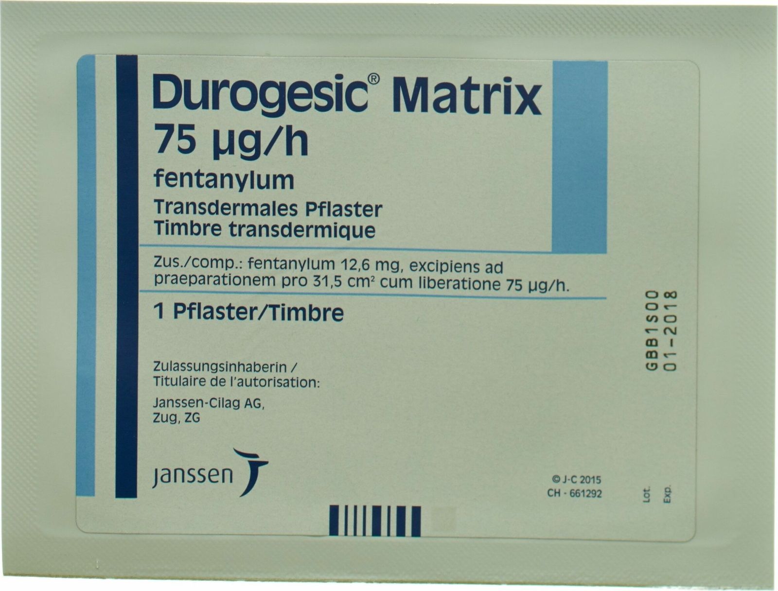 Durogesic Matrix Tts 75 Mcg/h 5 Stück in der Adler Apotheke