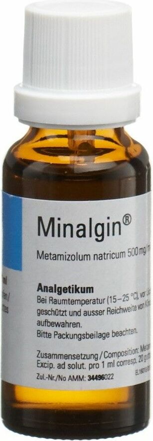 Minalgin Tropfen 0.5g/ml (neu) 20ml in der Adler Apotheke