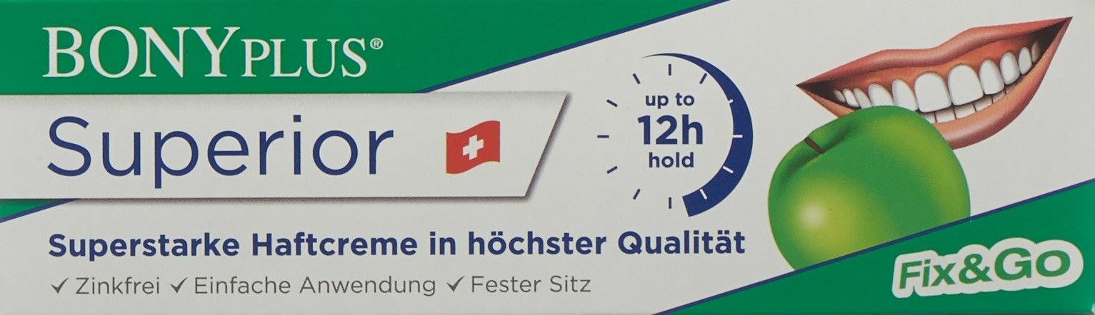Bony Plus Haftcreme Superstark 12 Stunden Tube 40g in der Adler Apotheke