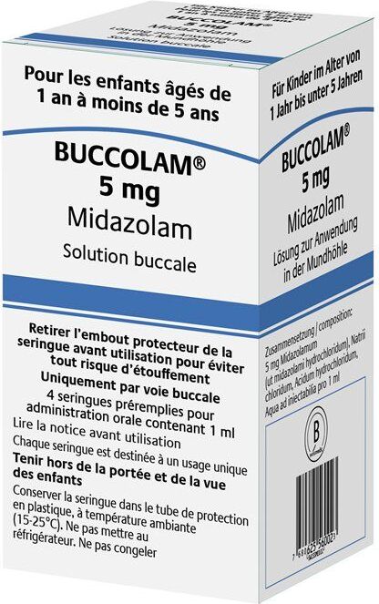 Buccolam Lösung 5mg/1ml Fertigspritzen 4 Stück in der Adler Apotheke