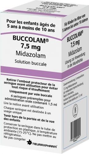 Buccolam Lösung 7.5mg/1.5ml Fertigspritzen 4 Stück in der Adler Apotheke