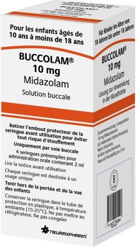 Buccolam Lösung 10mg/2ml Fertigspritzen 4 Stück in der Adler Apotheke