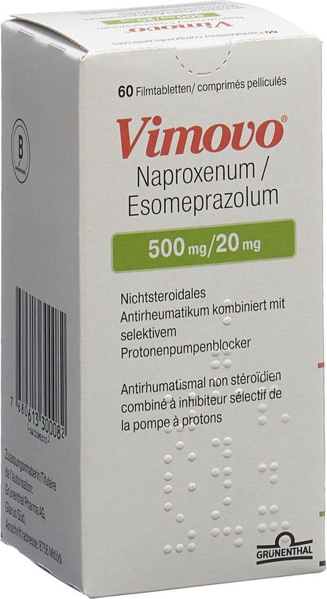 Vimovo Filmtabletten 500mg/20mg Dose 60 Stück in der Adler Apotheke