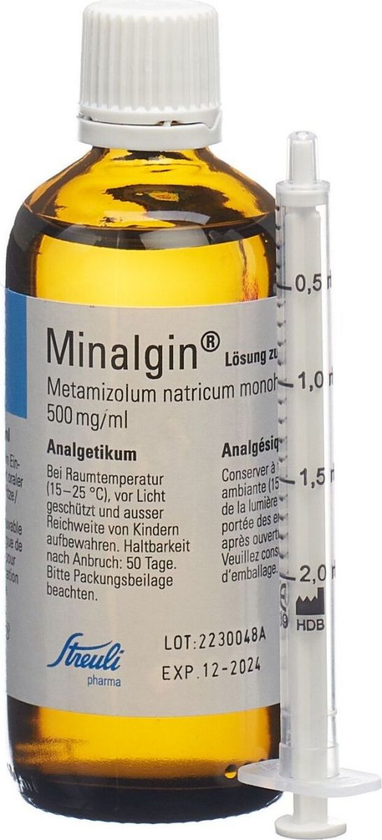 Minalgin Lösung 500mg/ml Zum Einnehmen Flasche 100ml in der Adler Apotheke