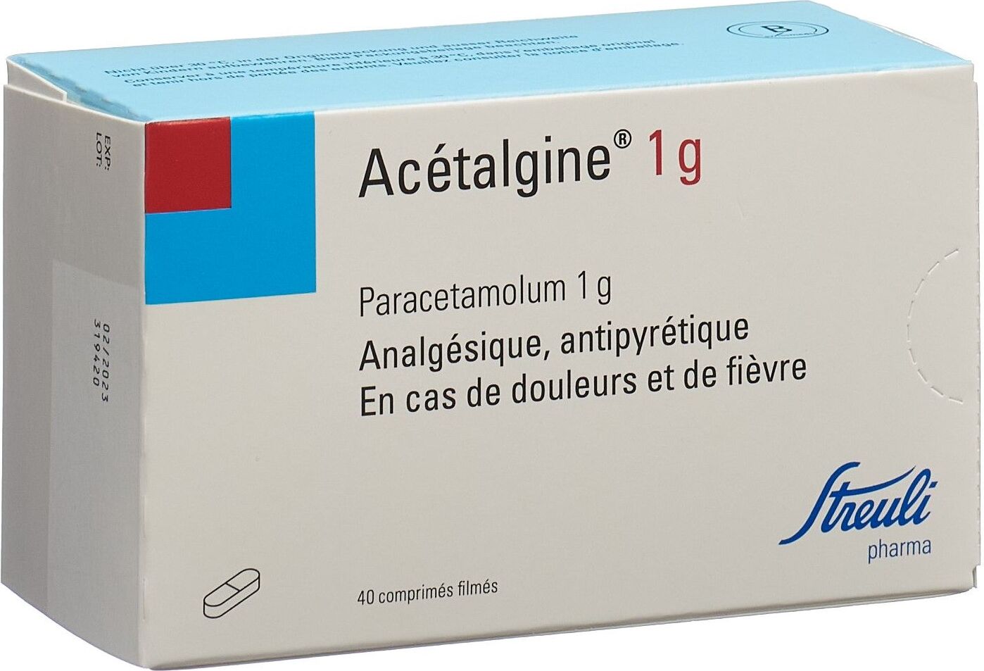 Acetalgin Filmtabletten 1g 40 Stück in der Adler Apotheke