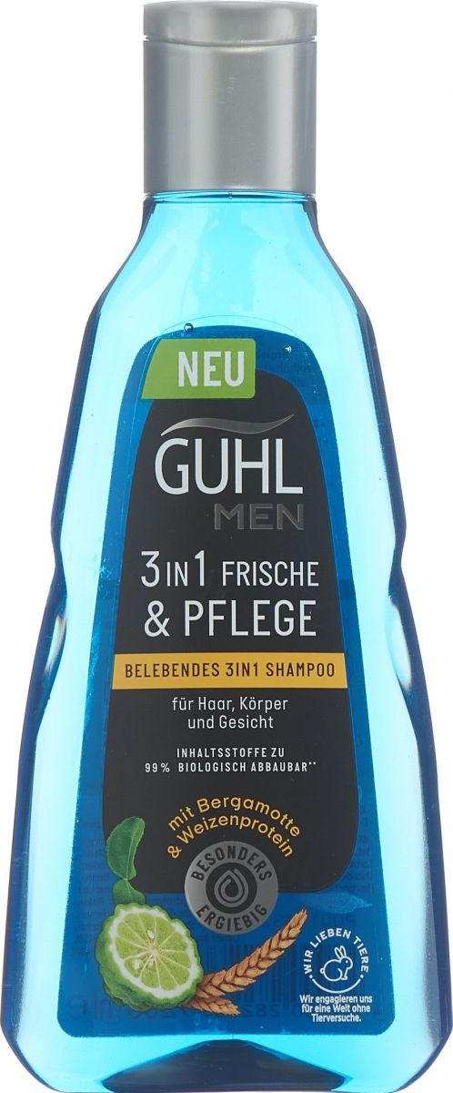 Guhl Men 3in1 Shampoo Frische & Pflege Flasche 250ml in der Adler Apotheke