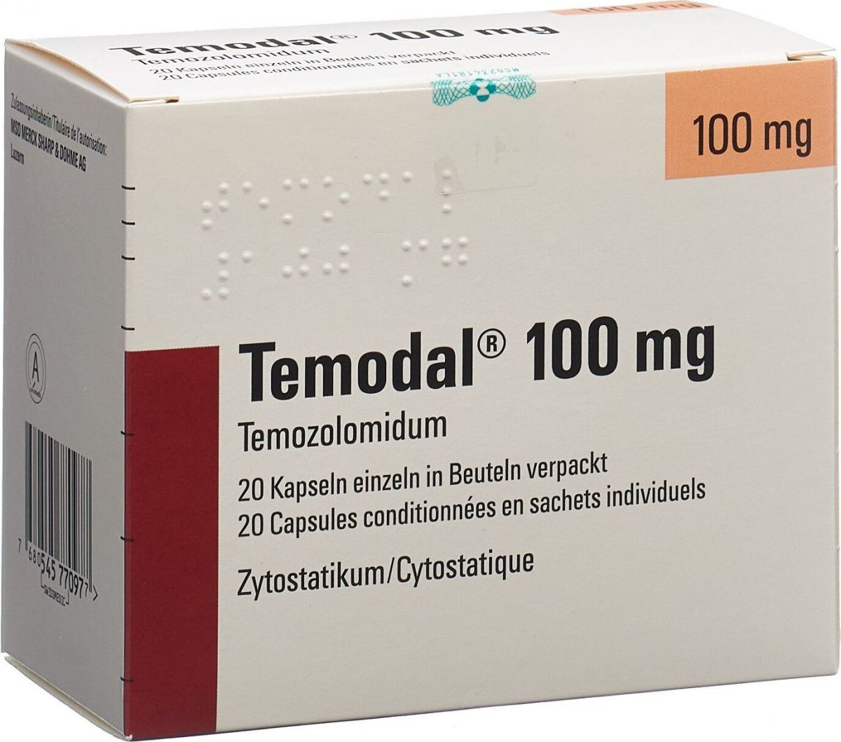 Temodal Kapseln 100mg Beutel 20 Stück in der Adler Apotheke